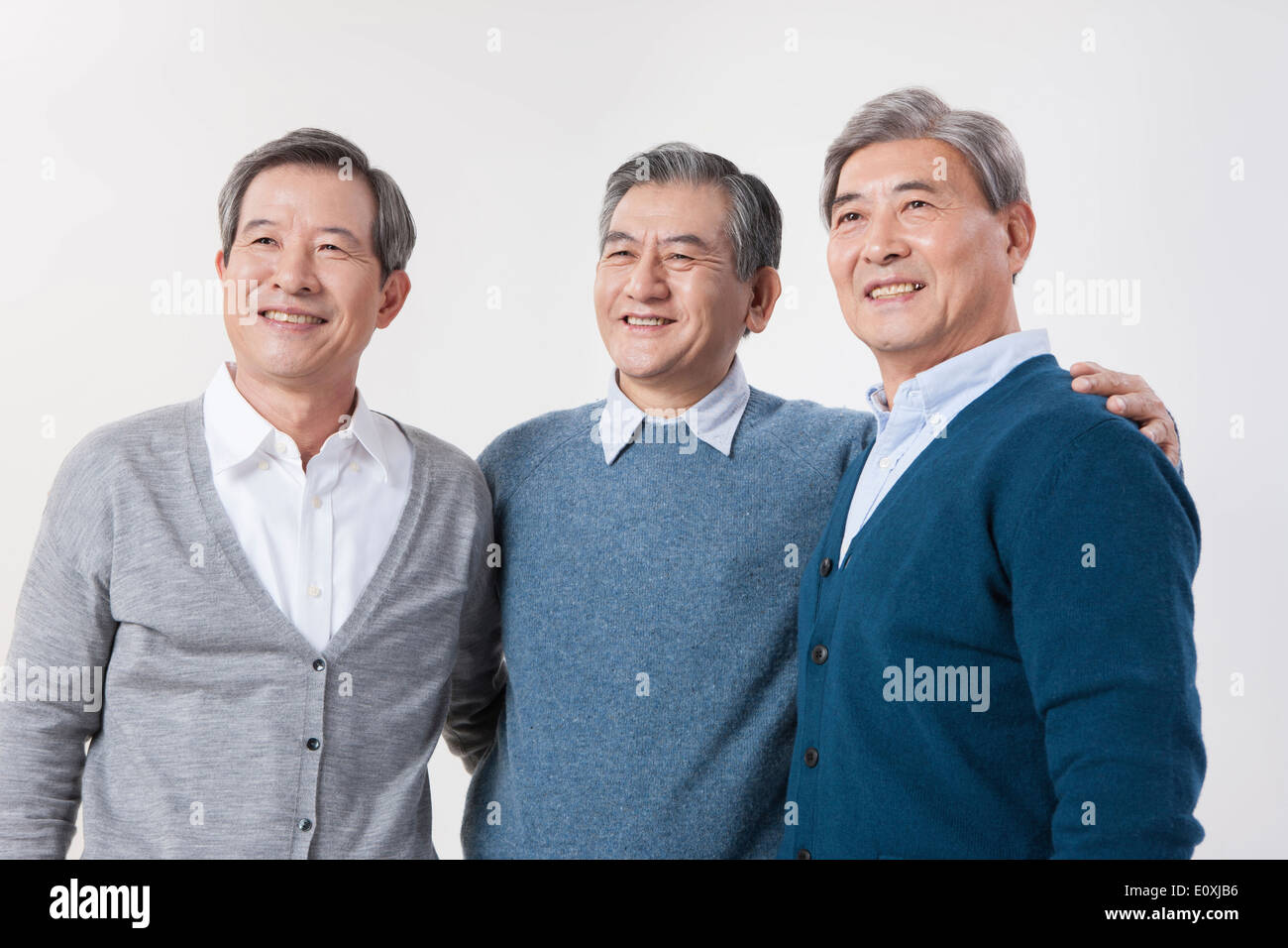 three old men posing together Stock Photo - Alamy