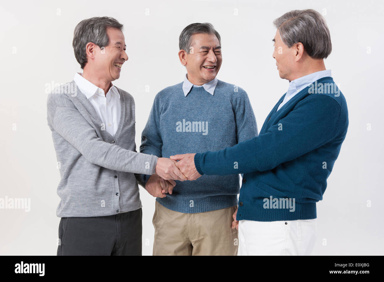 three old men posing together Stock Photo - Alamy