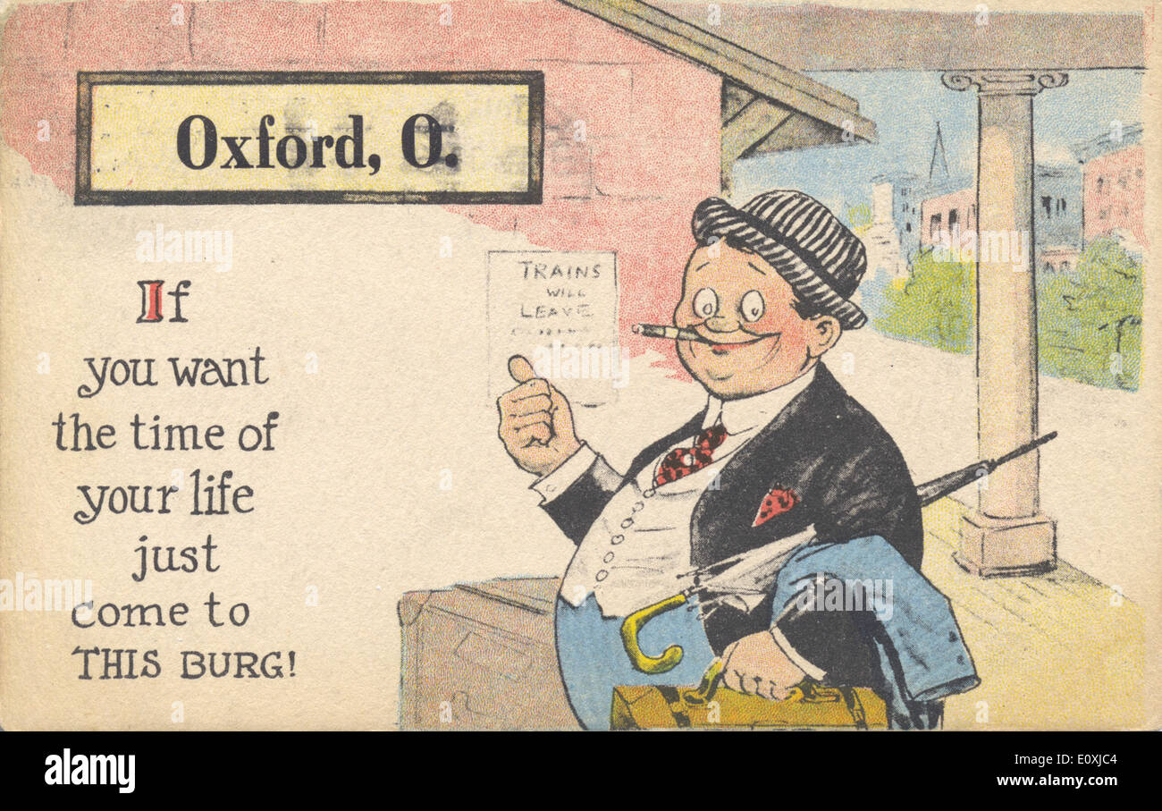 This postcard from the Bowden collection depicts the Oxford, Ohio ...