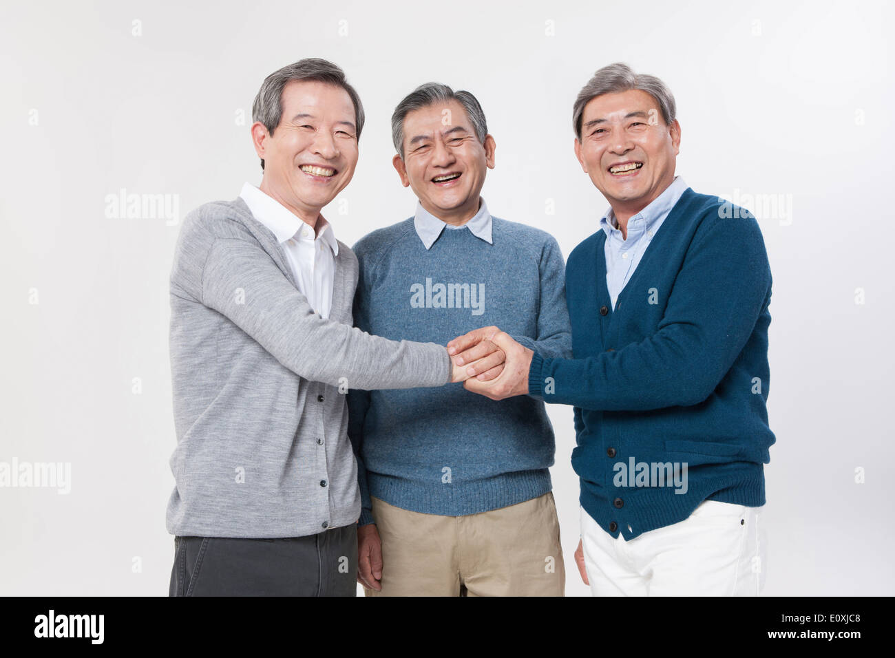 three old men posing together Stock Photo - Alamy