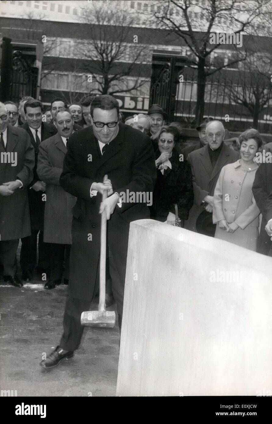Jan. 26, 1967 - Mr. Marette starts off the demolition of a building. A ...