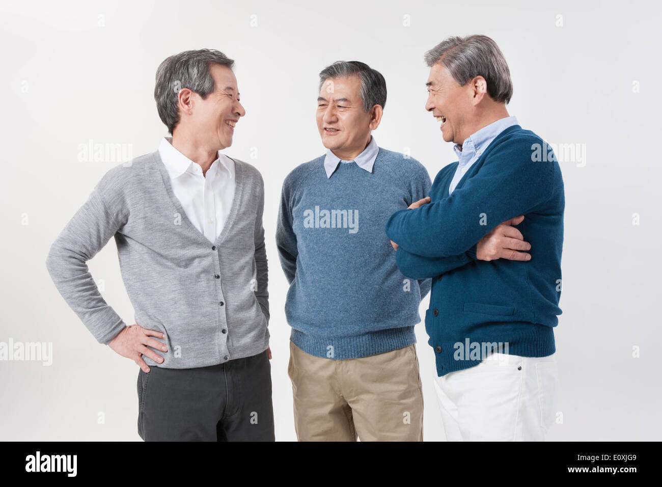 three old men posing together Stock Photo - Alamy