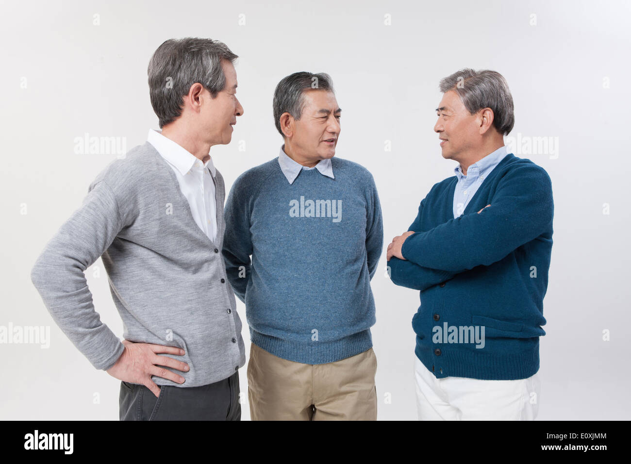 three old men posing together Stock Photo - Alamy