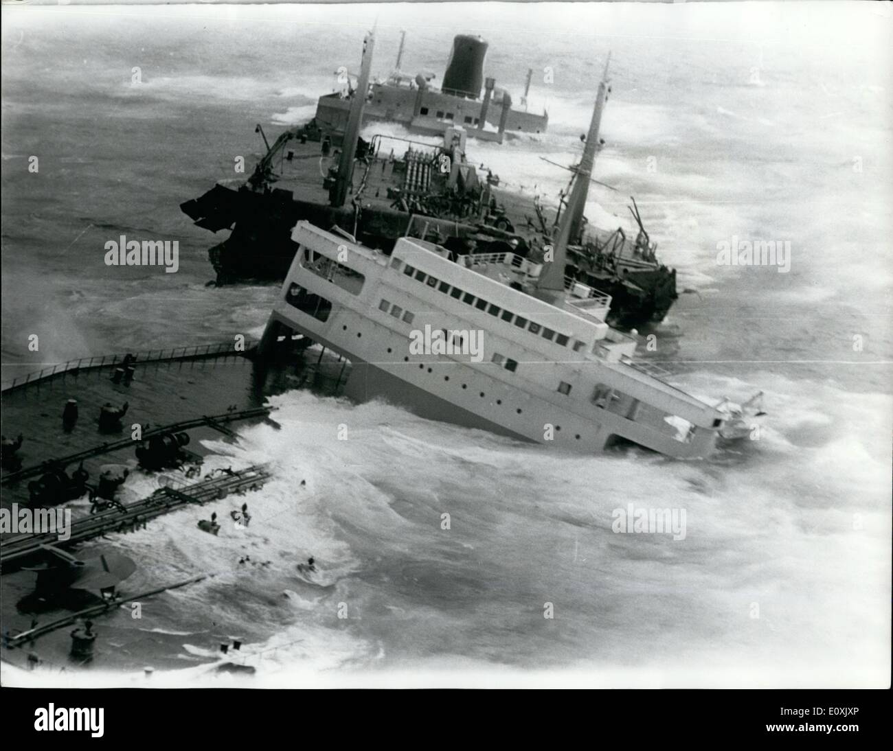 Mar. 03, 1967 - Gale pounds the Torrey Canyon: The wrecked oil tanker ...