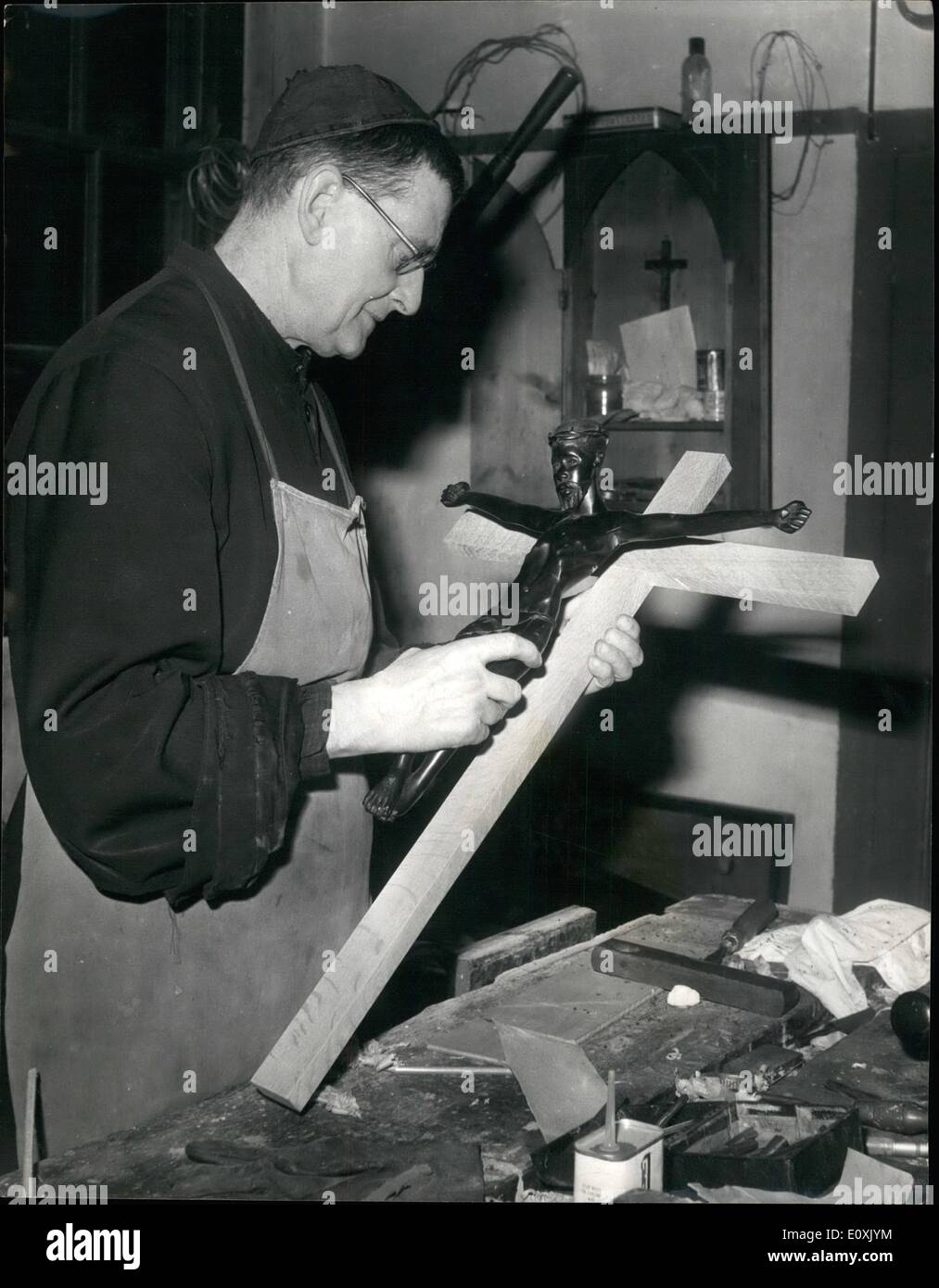 Mar. 03, 1967 - Monks Lend A Hand: Two of the 37 members of the ...