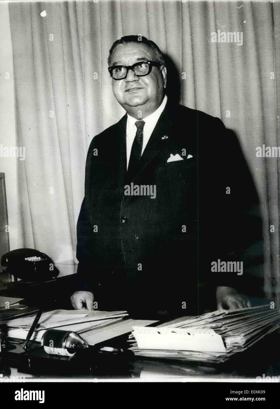 Mar. 03, 1967 - New Jordanian Premier. Photo shows Sharif Hussein ...
