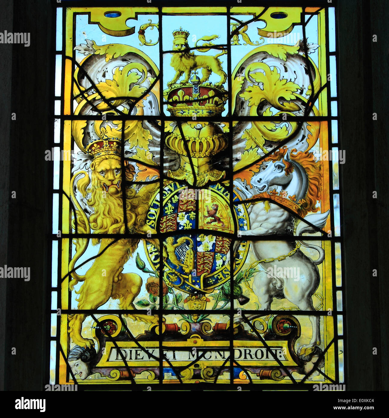 Stained glass window of the 17th century hi-res stock photography and ...