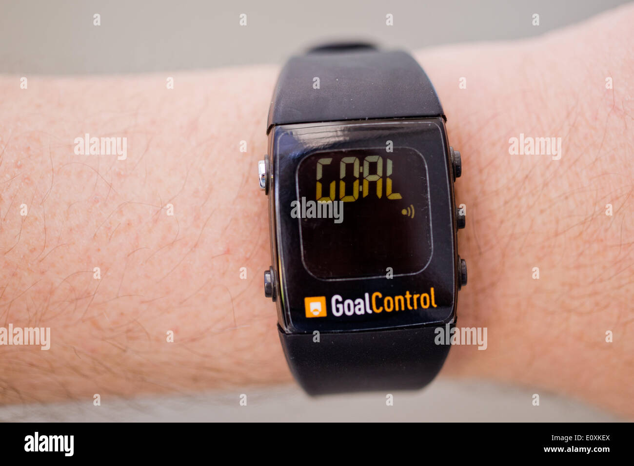 A watch for the goal line technology GoalControl-4D at Tivoli in Aachen ...