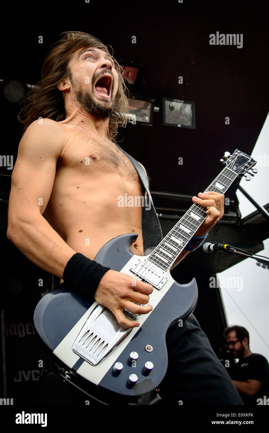 Columbus, Ohio, USA. 16th May, 2014. Truckfighters on stage at Rock On ...