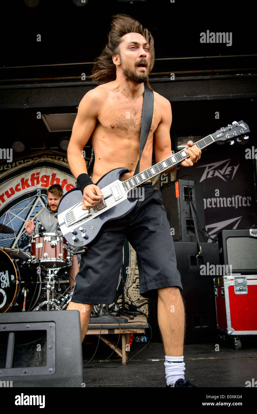 Columbus, Ohio, USA. 16th May, 2014. Truckfighters on stage at Rock On ...