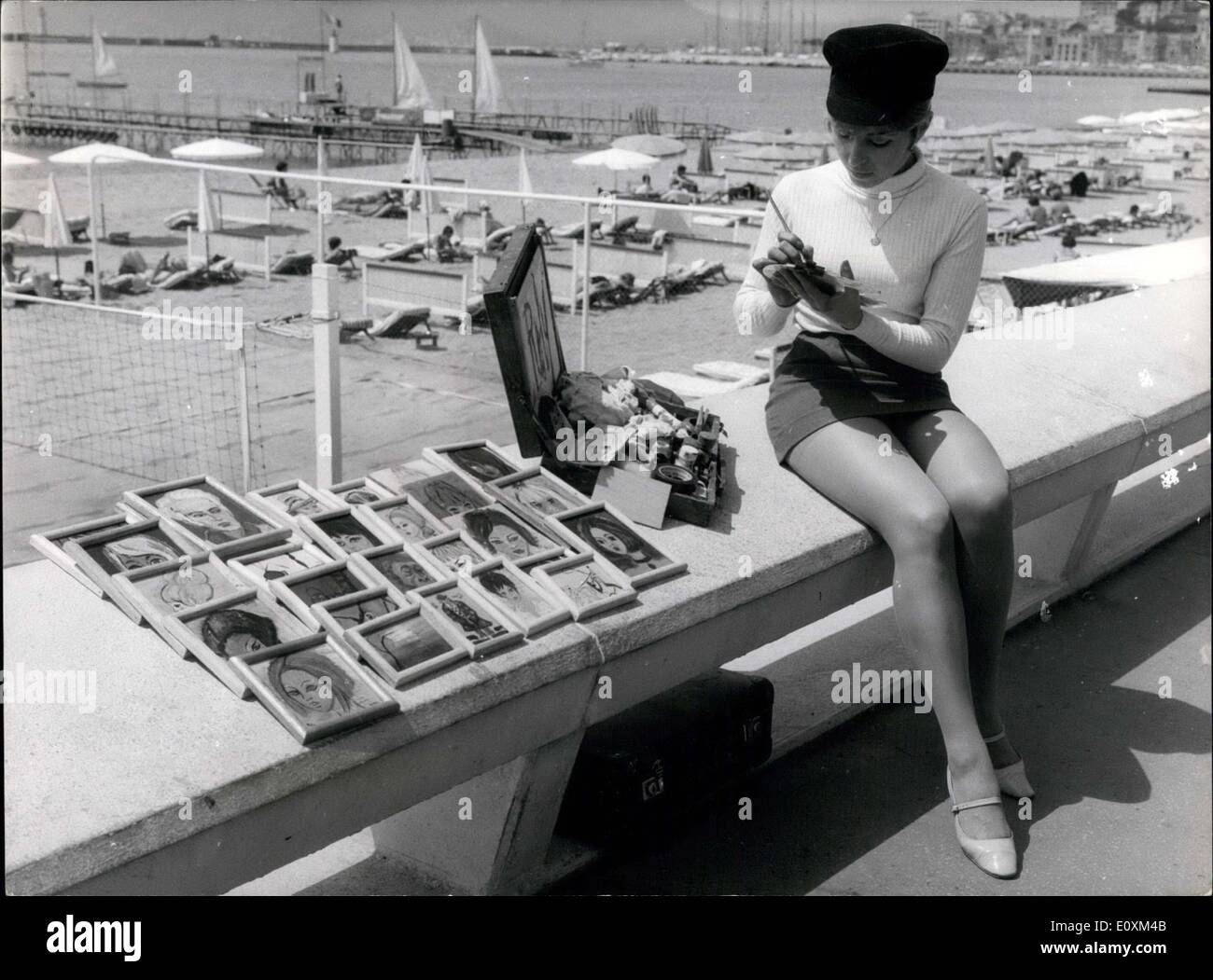 May 09, 1967 - Young Artist, Roly Draws Portraits of Stars Cannes Film ...