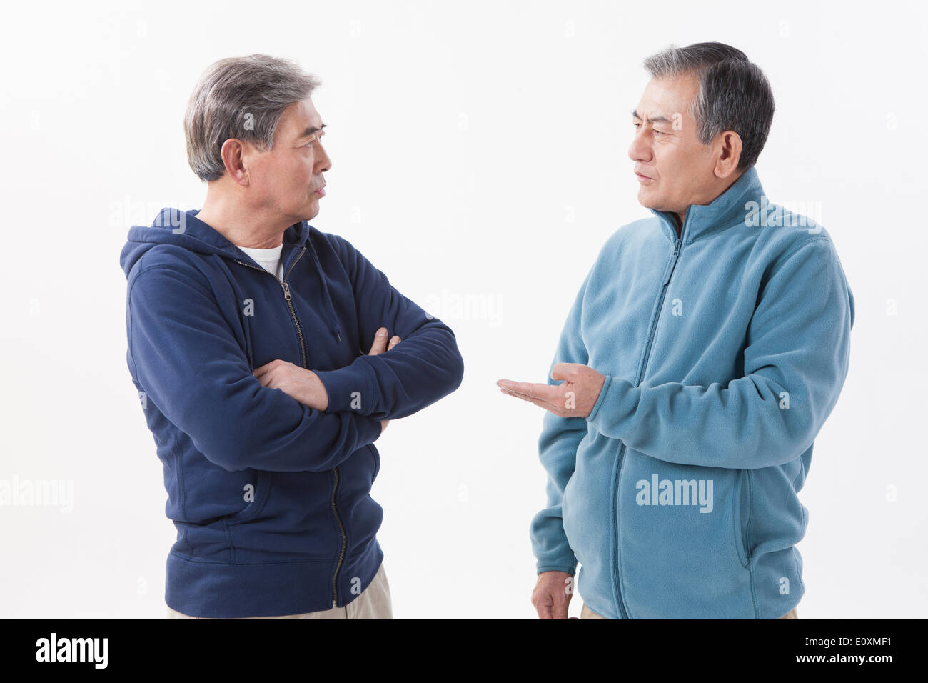two old men having an argument Stock Photo - Alamy