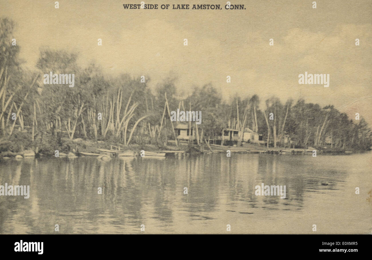 This postcard from the Bowden Postcard Collection shows the west side ...