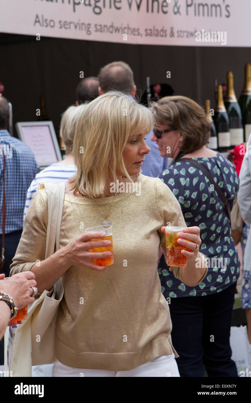 Chelsea,UK,20th May 2014,Its Pimms 0'clock at the RHS Chelsea Flower ...