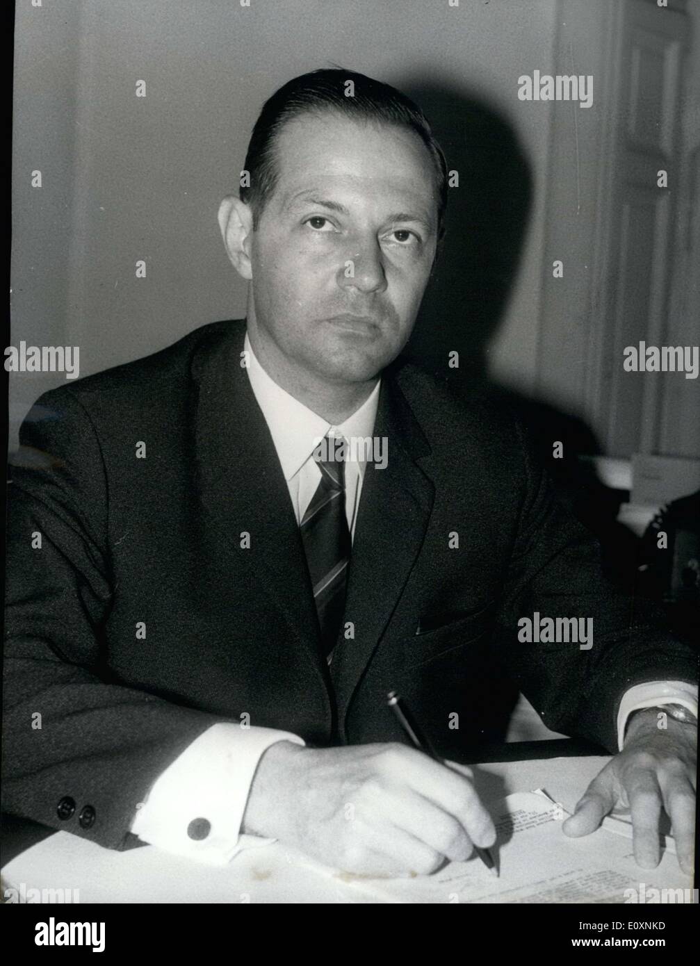 Jun. 15, 1967 - Plan Commissioner General Rene Montjoie at his Office ...