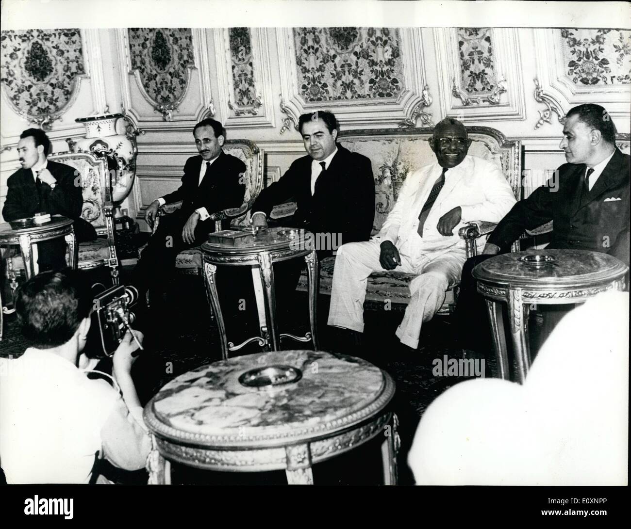 Jul. 07, 1967 - President Cairo Talks: Pictured at the Kubbeh palace ...