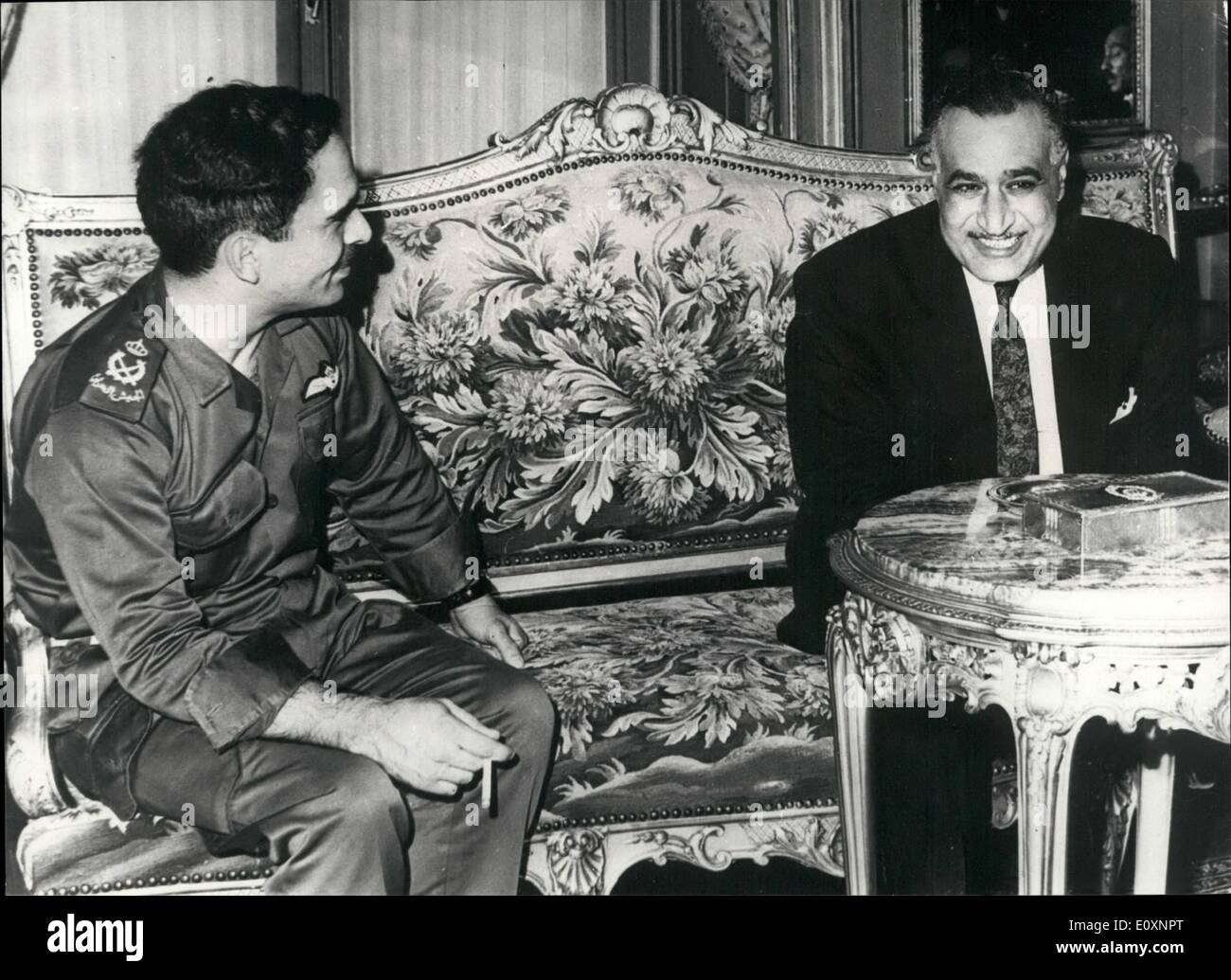 Jul. 07, 1967 - King Hussein in Cairo.: Photo shows King Hussein of ...