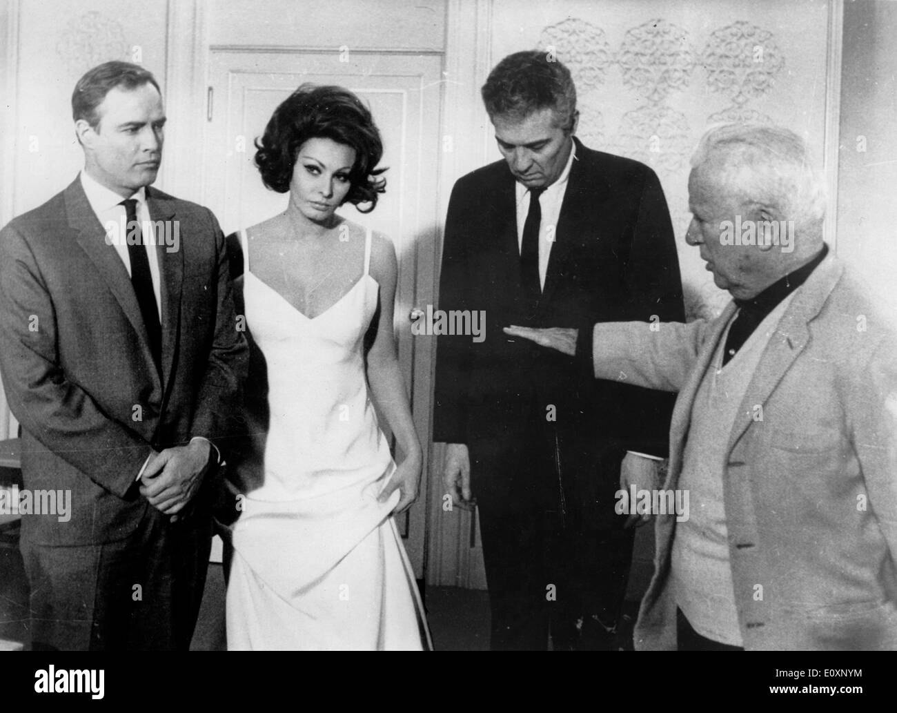 Famous actors on set of Charlie Chaplin's 'A Countess from Hong Kong ...