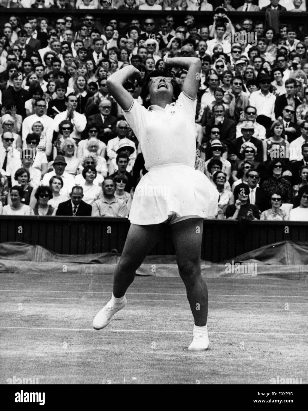 Tennis Star Billie Jean King competes at Wimbledon Stock Photo - Alamy