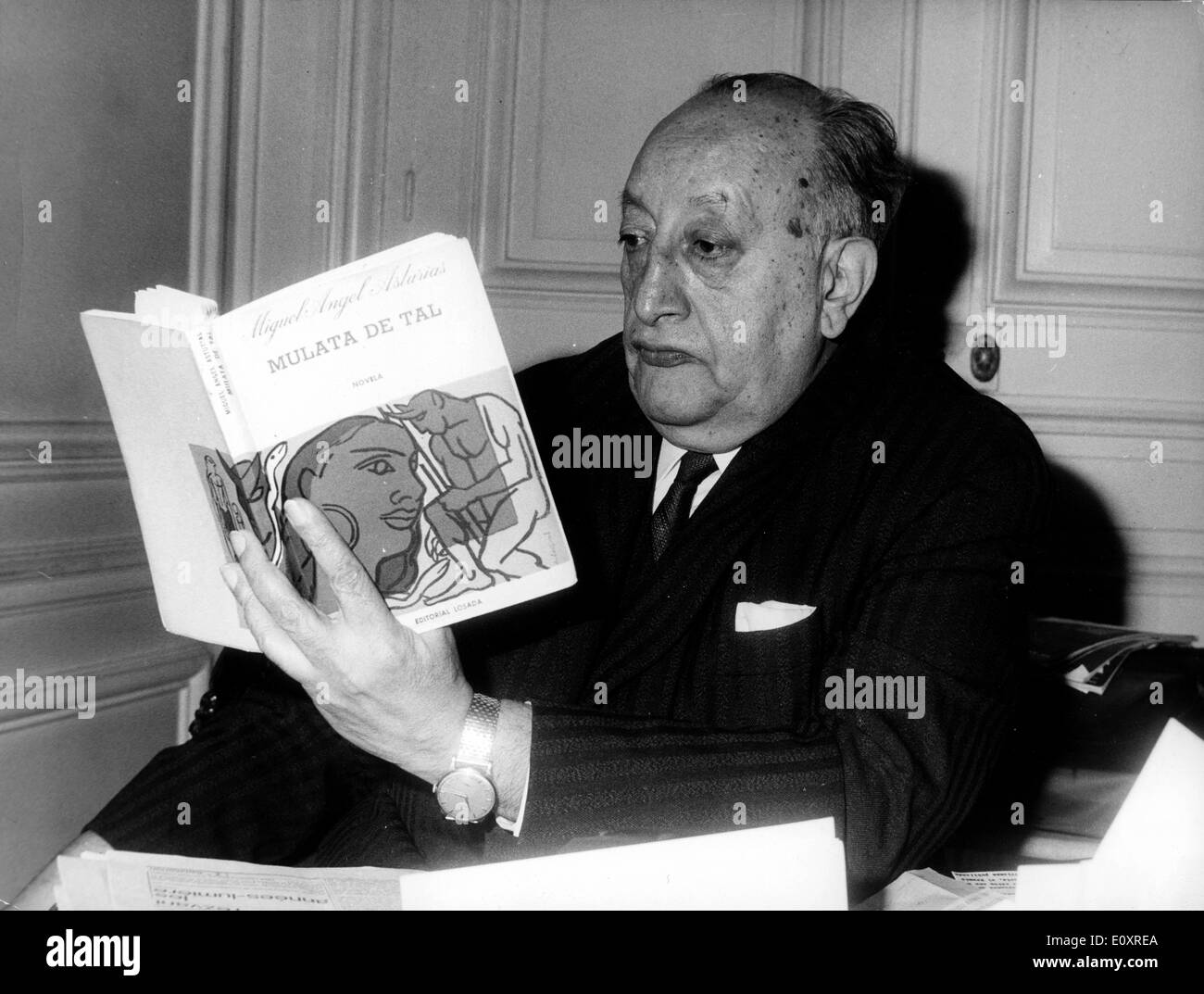 Prize winning writer Miguel Angel Asturias Stock Photo - Alamy