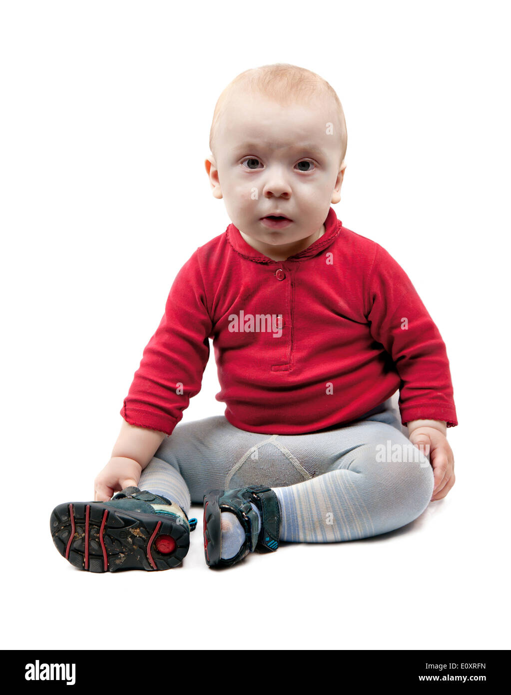 Portrait of cute baby, close up Cut Out Stock Images & Pictures - Alamy