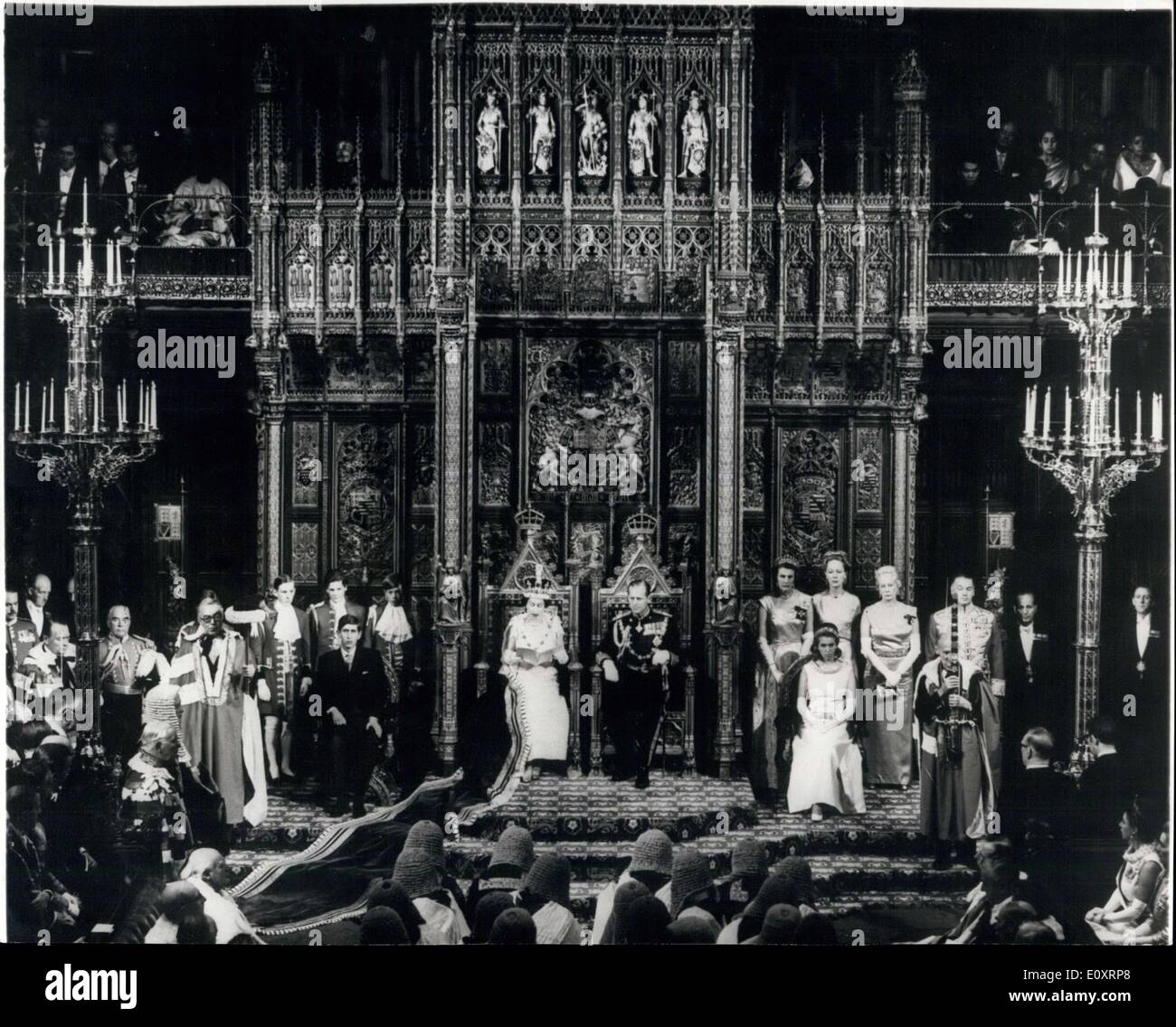 Oct. 31, 1967 - State opening of Parliament : Queen Elizabeth II O ...