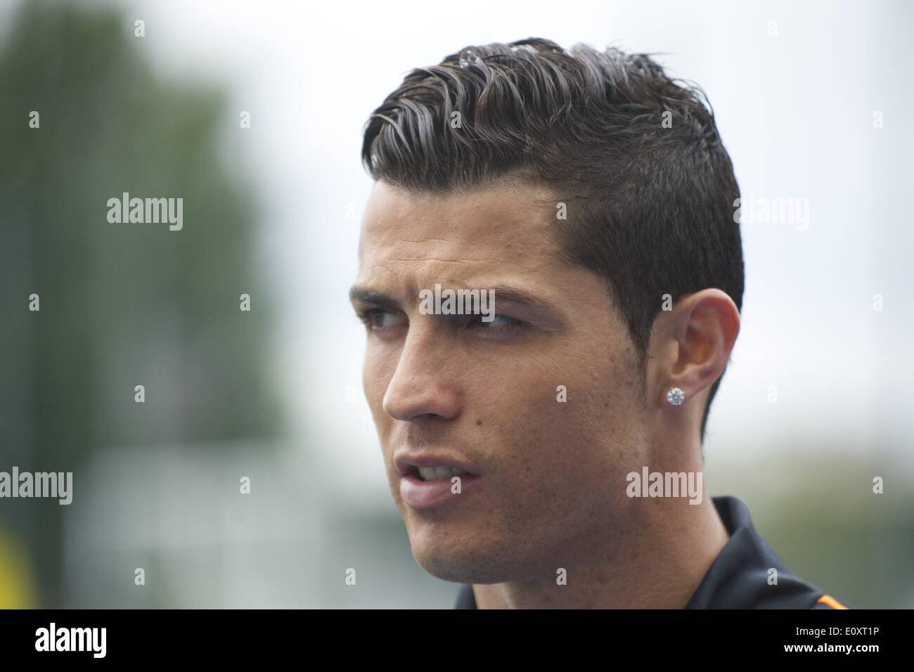 Madrid, Spain. 20th May, 2014. Cristiano Ronaldo of Real Madrid during interviews with media ...