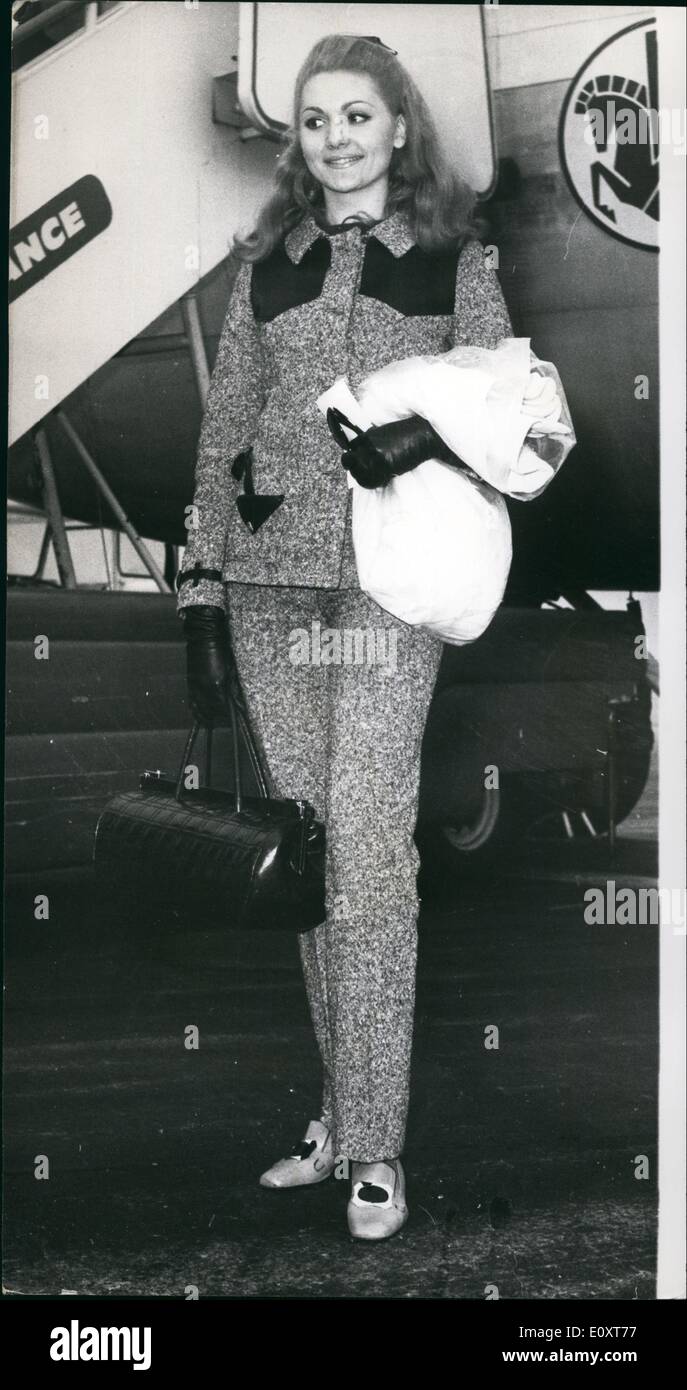 Nov. 11, 1967 - The Official ''Miss France'' arrives for the ''Miss ...