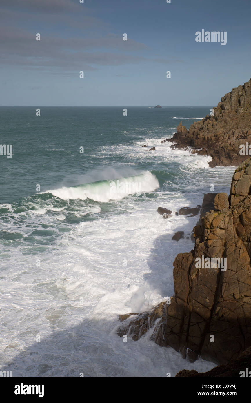 Land's End; Granite Cliffs; Cornwall; UK Stock Photo - Alamy