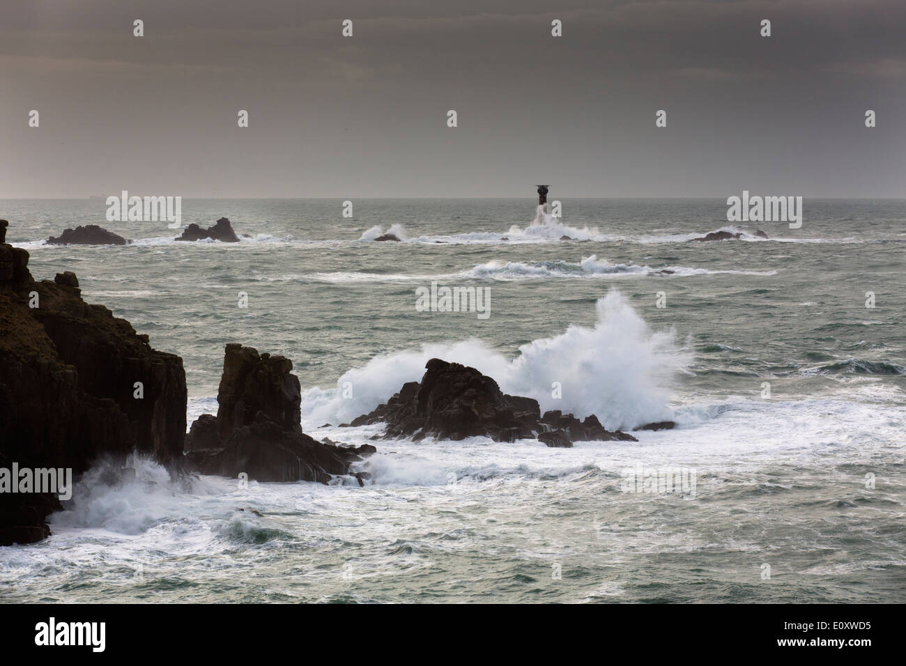 Longships Lighthouse Storm High Resolution Stock Photography and Images ...