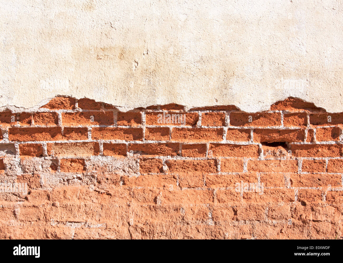 Old brick wall of red brick weathering weathered Stock Photo - Alamy