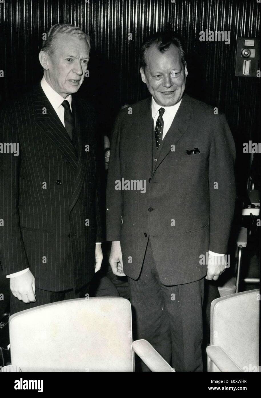 Dec. 19, 1967 - Here are Maurice Couve de Murville and Willy Brandt at ...
