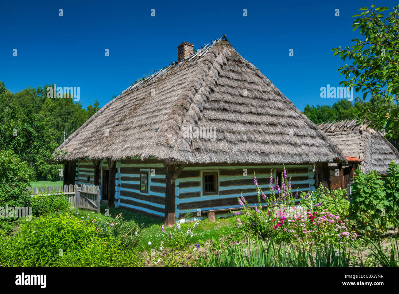 19th century cottage from village of Markowa, now at Ethnographic Park ...