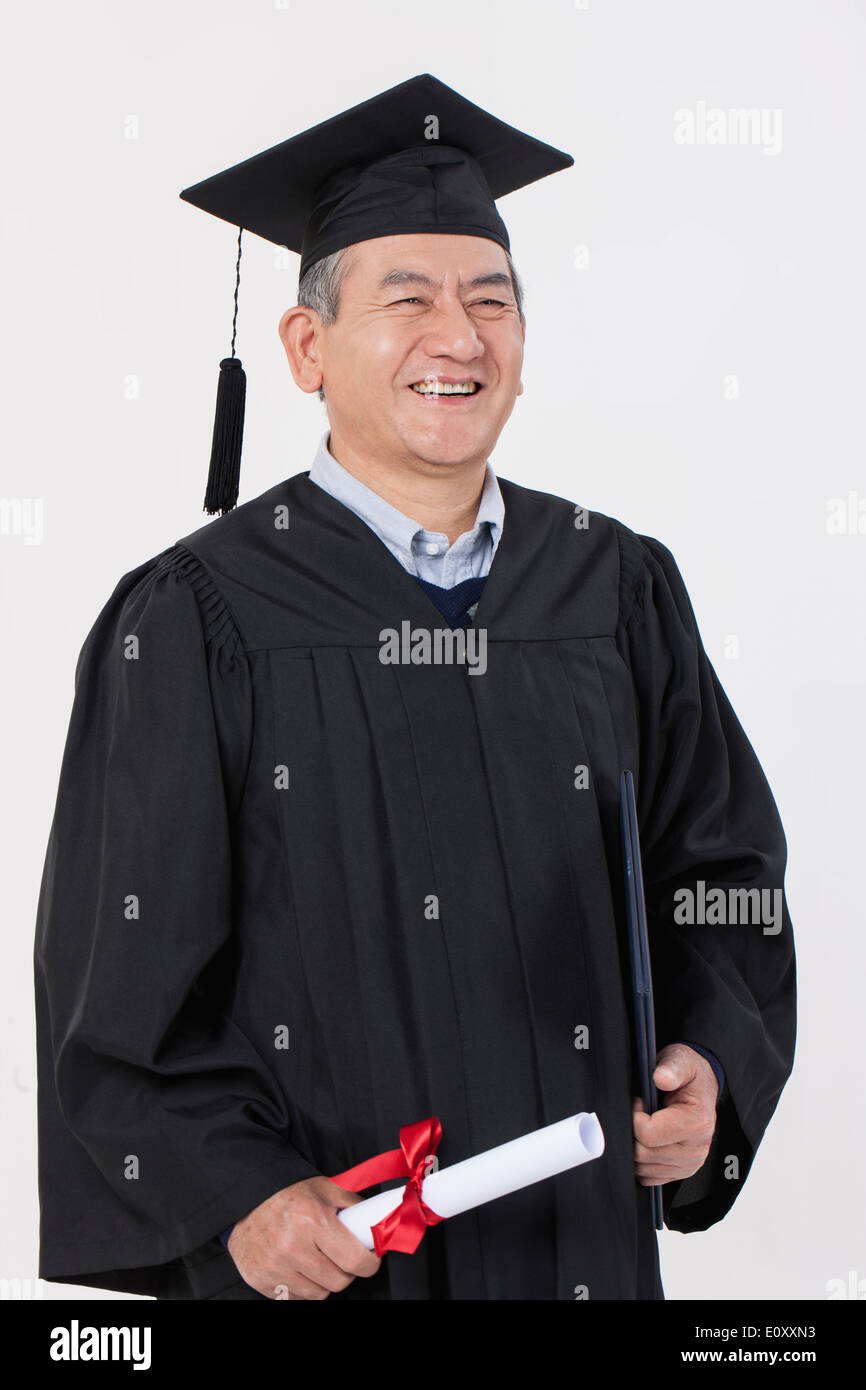 Old man posing in graduation hi-res stock photography and images - Alamy