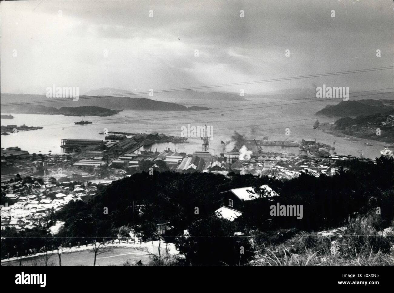 Jan. 01, 1968 - General view of the U. S. Naval base at Sasebo port ...