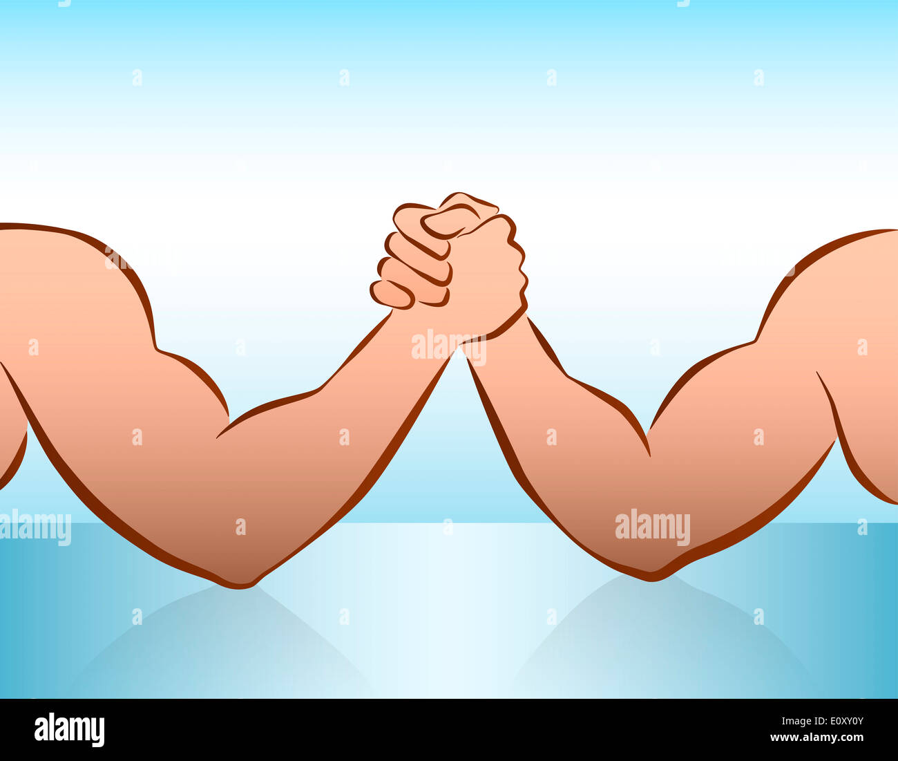 Muscular male arms in a wrestling competition Stock Photo - Alamy