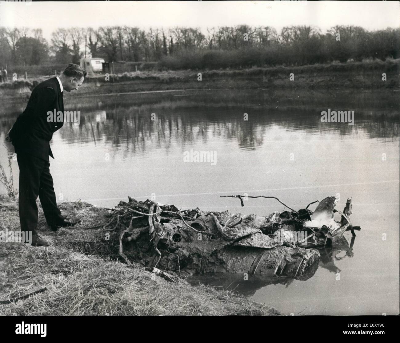 Apr. 04, 1968 - Divers recover the Jet Engine of the Crashed Boeing 707 ...