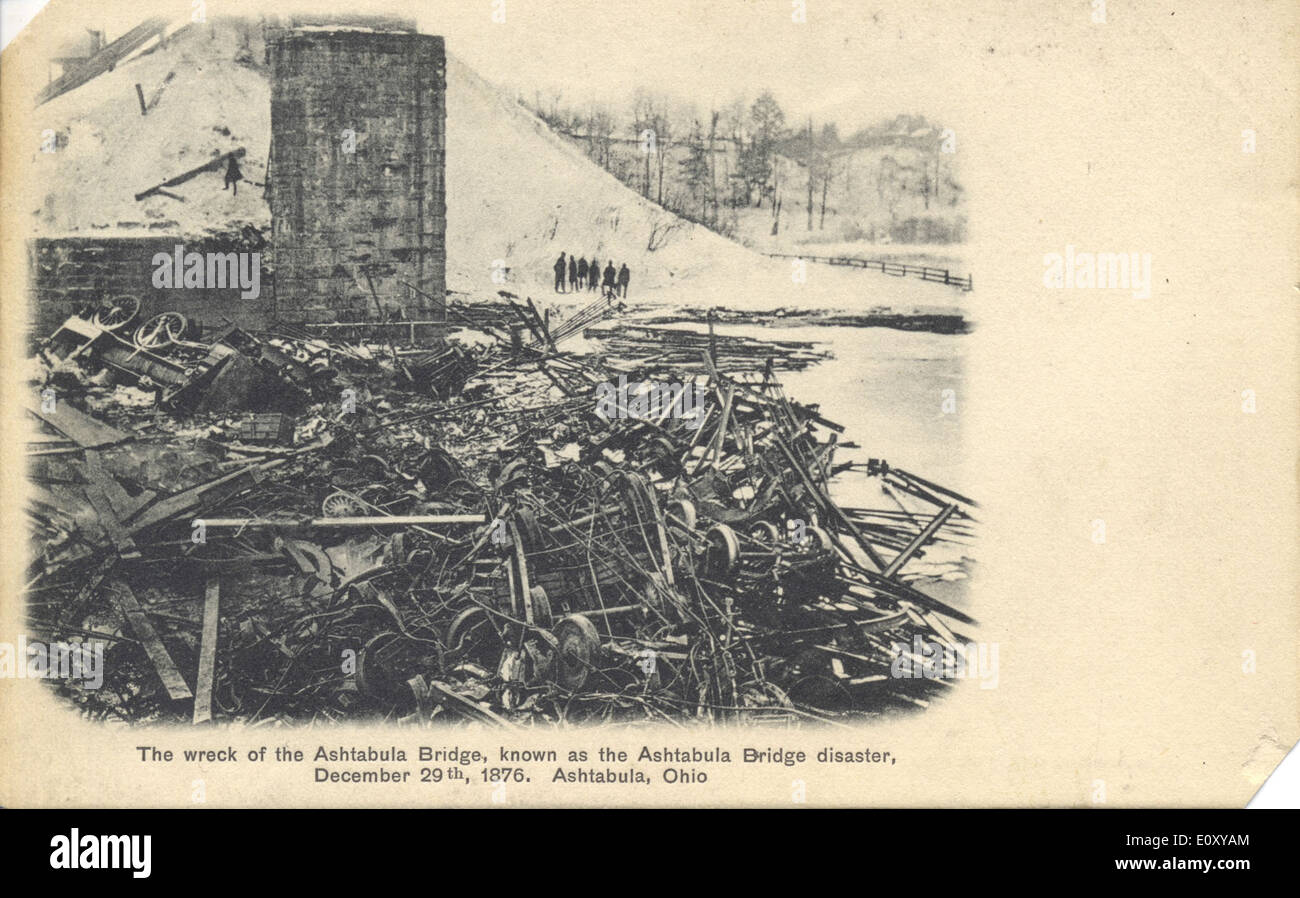 The Ashtabula Bridge in Ohio collapsed, resulting in significant ...