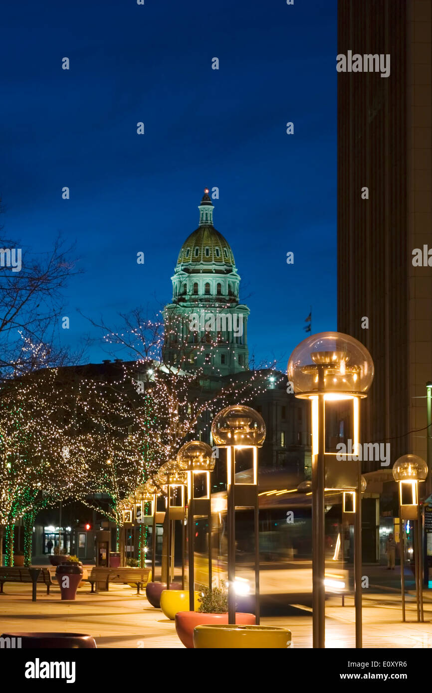 Capitol Building from 16th Street Mall, shuttle bus, Denver, Colorado ...
