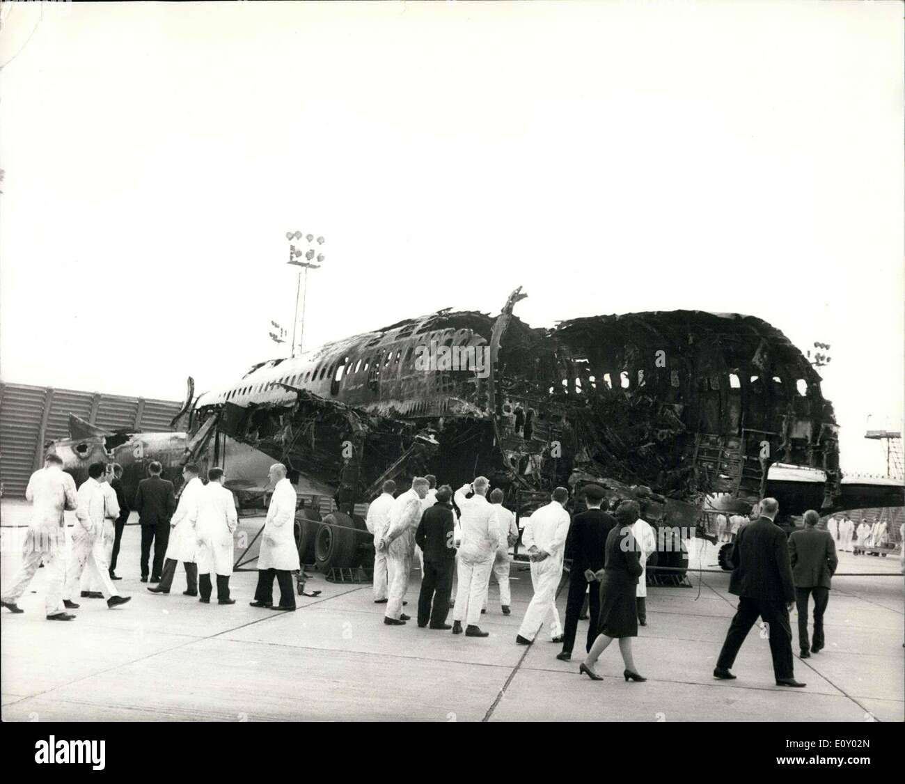 Apr. 09, 1968 - Wreckage Of Boeing 707 Removed From Runway: Photo Shows ...