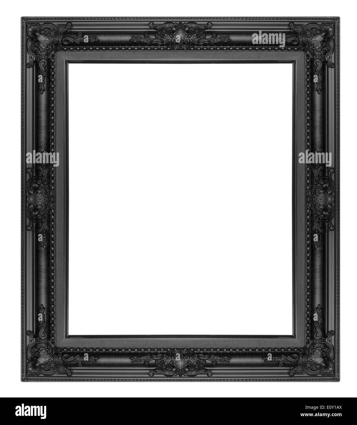 Black picture frame isolated on abstract background Stock Photo - Alamy
