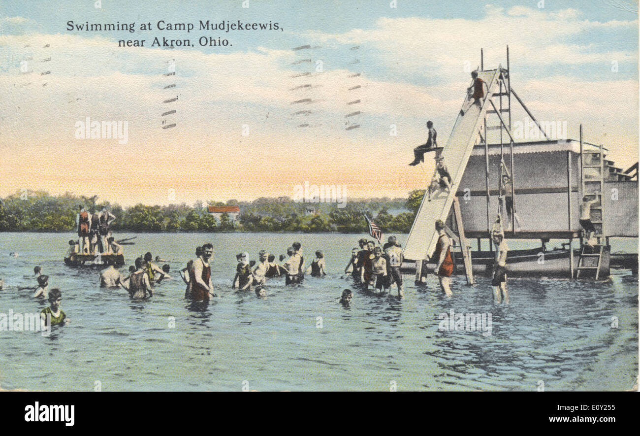 This postcard from the Bowden collection captures a scene at Camp ...