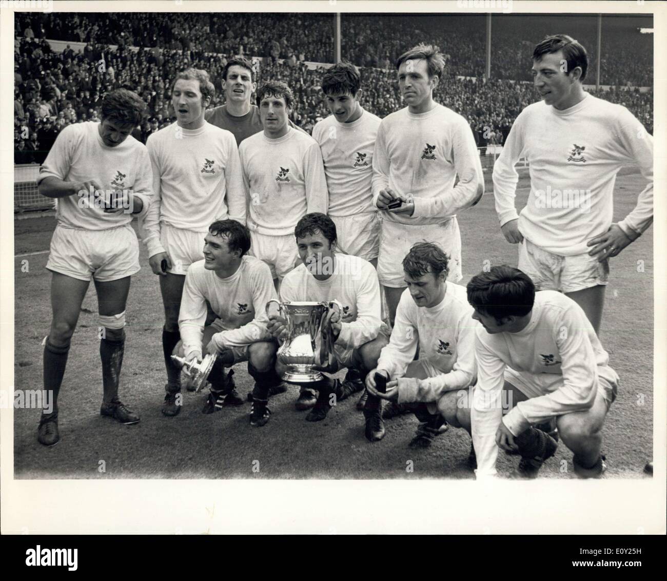 May 18, 1968 - West Bromwich Win English Football Cup: TH West Bromwich Albion team is seen ...