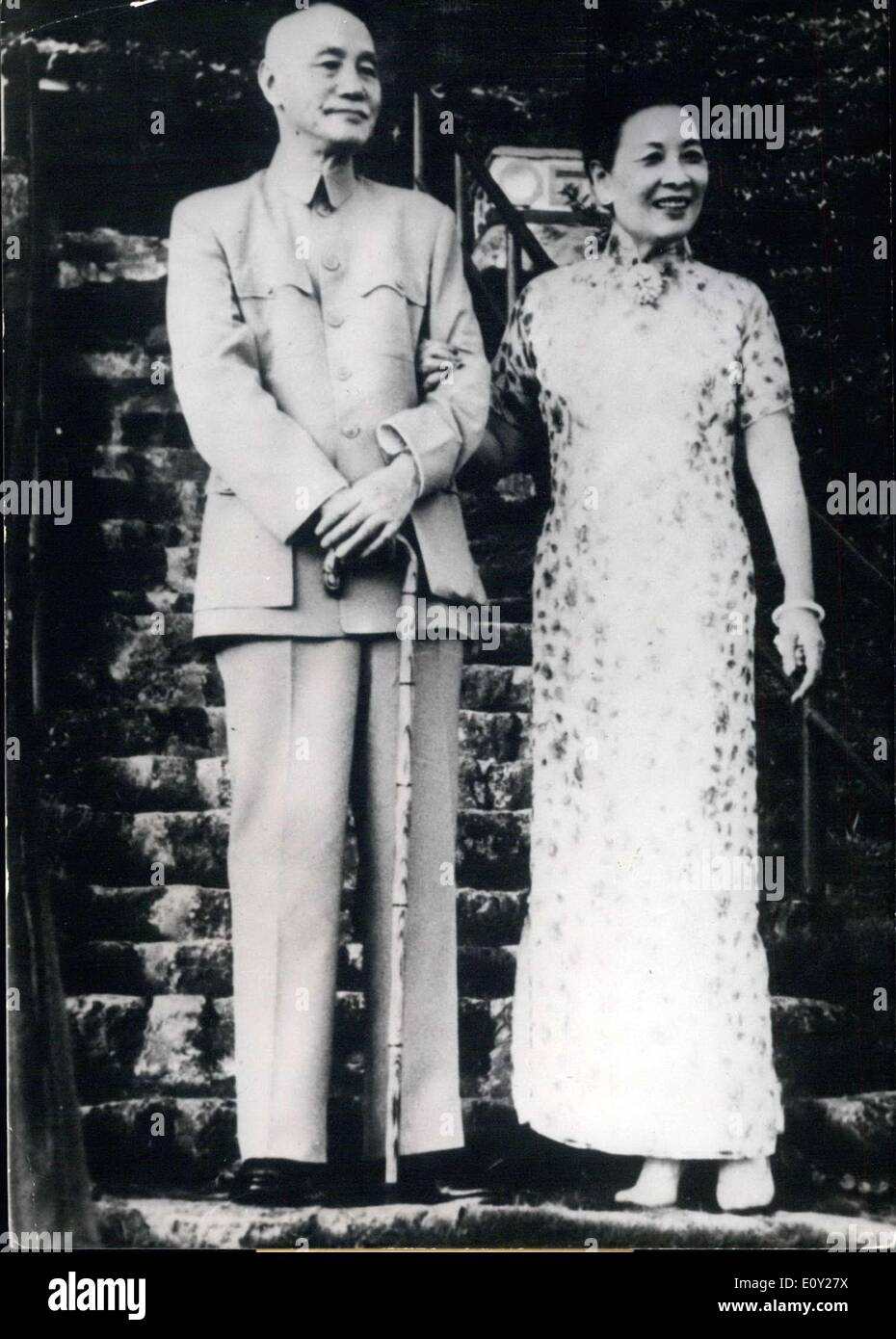 Aug. 19, 1968 - Chinese president Chang Kai-Shek and his wife Stock ...