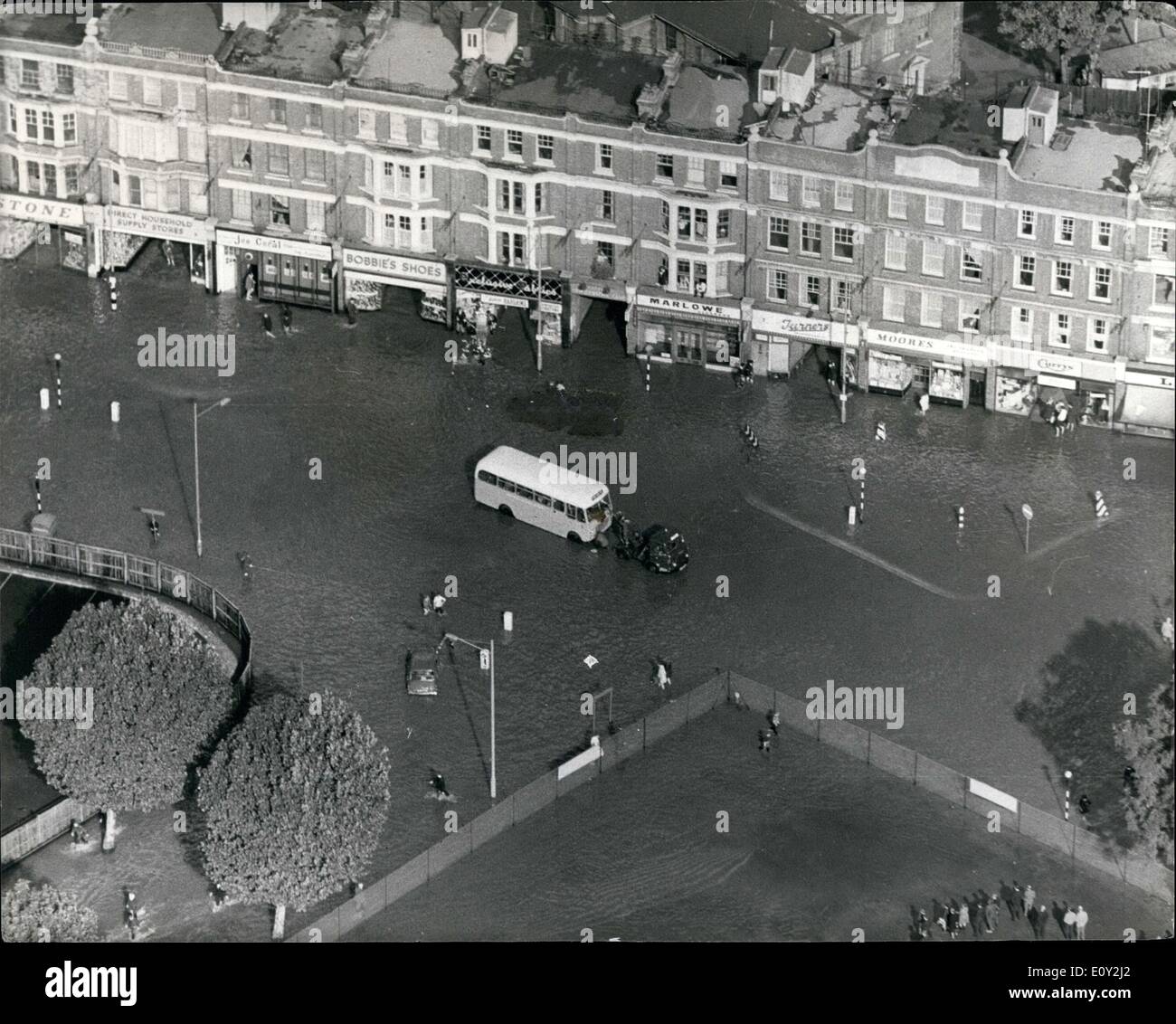 Sep. 09, 1968 - Torrential Rains Cause Flood Havoc. Photo shows Many ... Sep. 09, 1968 - Torrential Rains Cause Flood Havoc. Photo shows Many ...
