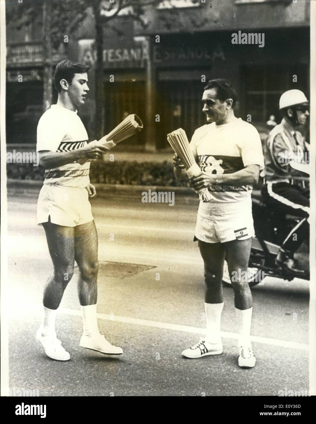 Sep. 09, 1968 - Olympic Torch explodes during Journey across Spain ...