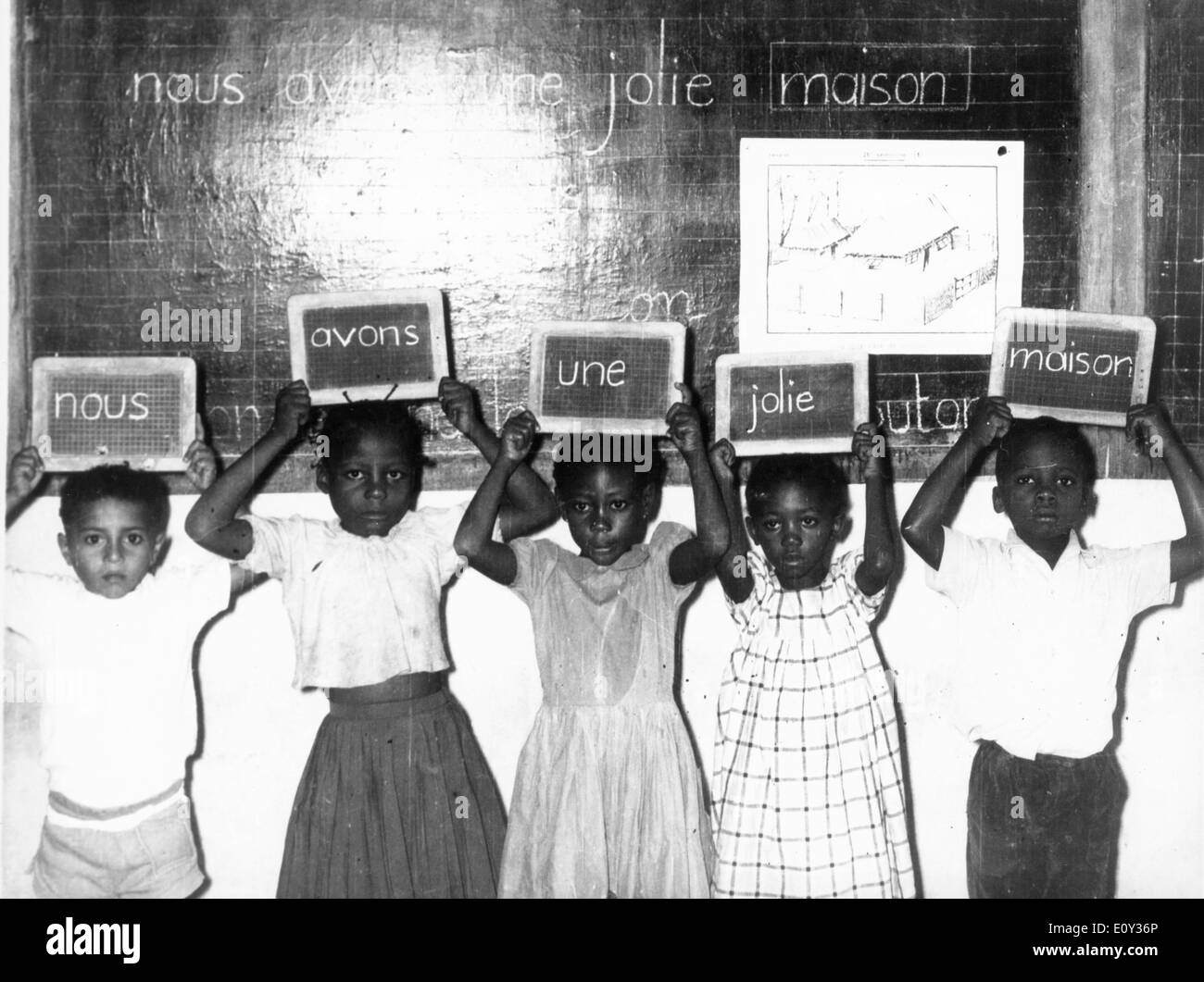 Sep 10, 1968; Bangui, Central African Republic; French being taught ...