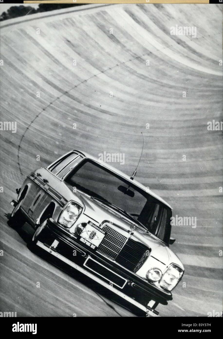 Sep. 14, 1968 - The speedometer reaches 120 km/hr as the car makes the ...