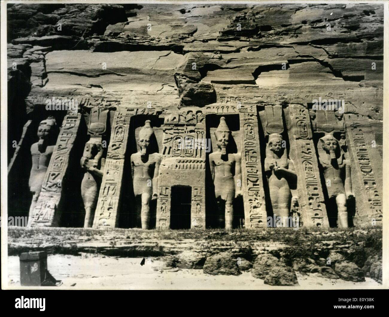 Sep. 19, 1968 - Statues of Ramses II, Nefertari, and Children at Hathor ...
