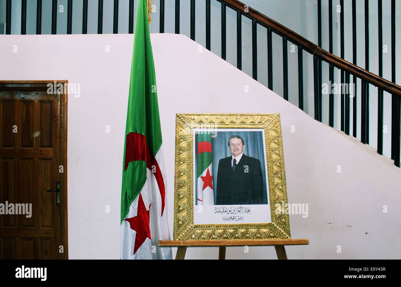 Portrait of the Algerian President in M'sila, Algeria Stock Photo - Alamy